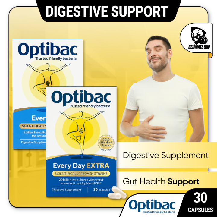 Optibac, Probotics for Every Day, Gut Health, Digestive Supplement, 30 ...