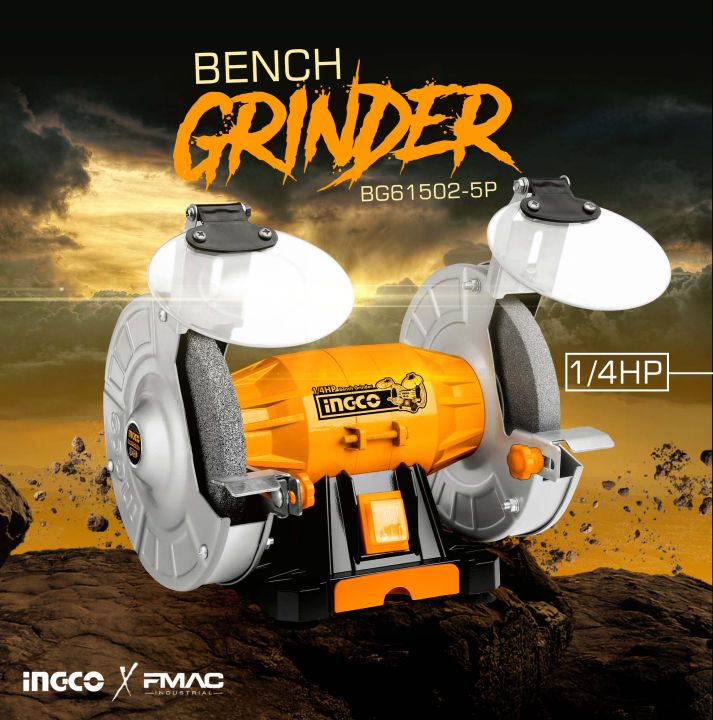 INGCO Bench Grinder BG61502-5P 1/4HP FMAC⭐⭐⭐⭐⭐ | Lazada PH