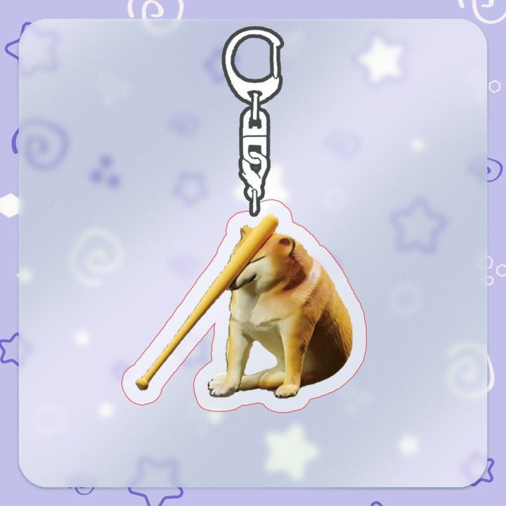 Móc khóa MEME Chó mèo đáng yêu chibi anime quà tặng xinh xắn cho bạn bè ...