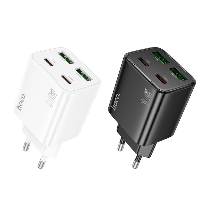 Hoco N56 Original 100% PD 30W（2C2A USB C Fast Charger Wall Charger for ...