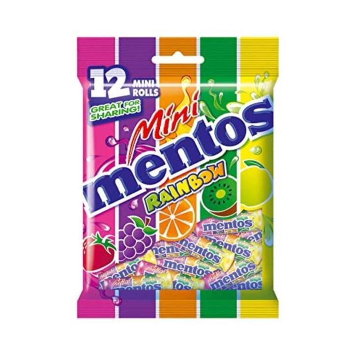 Mentos Mini Rainbow Rolls Chewy Candy Bag 12s | Lazada Singapore