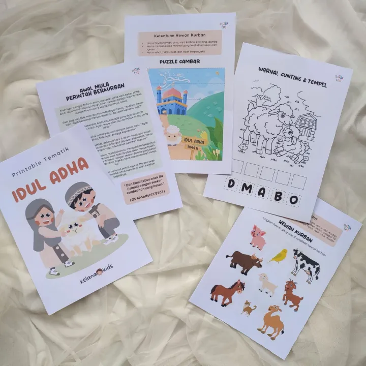 Printable Worksheet Idul Adha, Lembar Belajar Tema Lebaran Kurban ...