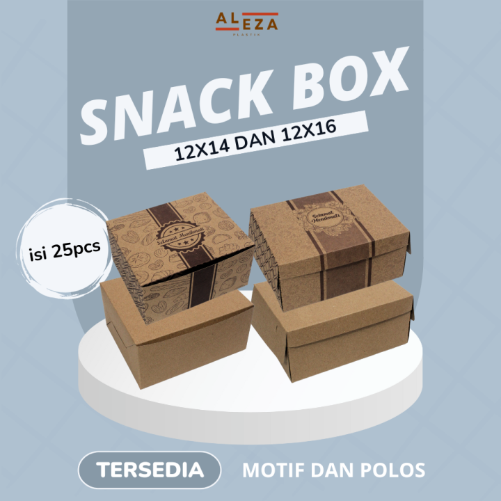 Snack Box | Dus Box Kueh | Dus Makanan | Box Kue ukuran 12x14 dan 12x16 ...