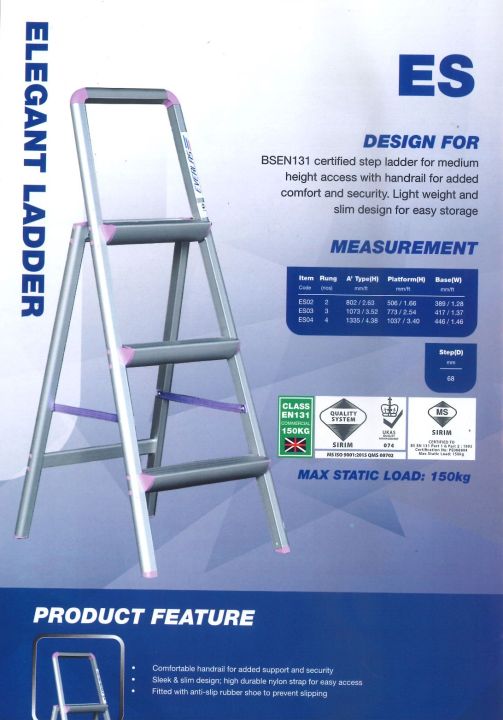 Everlas Elegant Ladder ~ 2 Step / 3 Step / 4 Step | Lazada