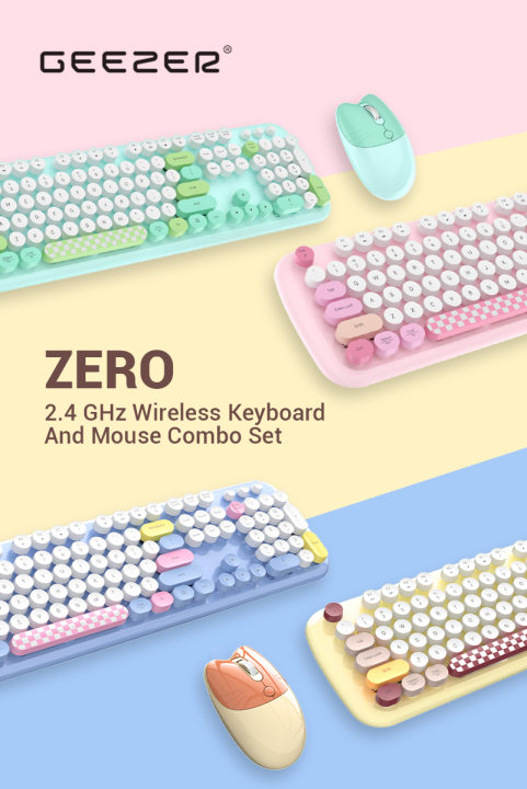 Geezer Zero 2 4ghz Wireless Keyboard And Mouse Combo Set Lazada