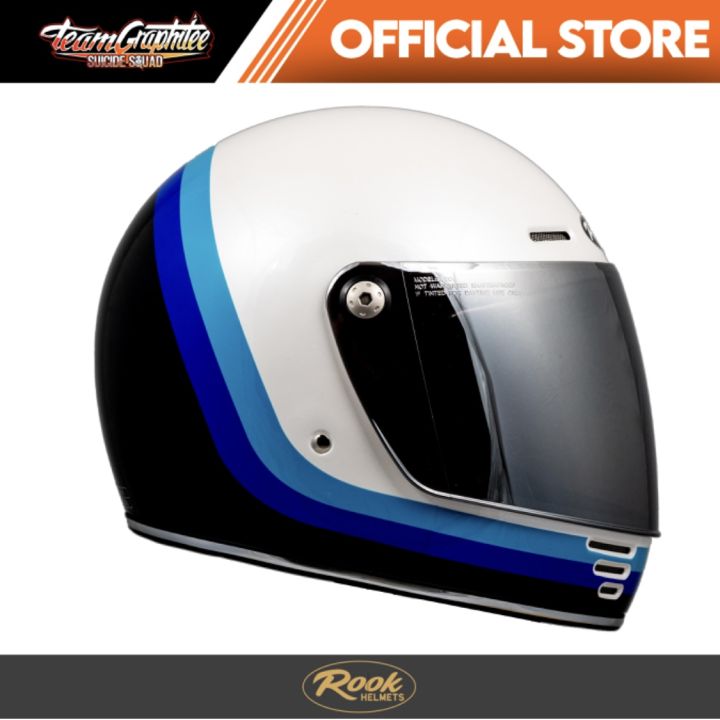 ROOK V152 MAVERICK (IRIDIUM LENS) FULL FACE SINGLE VISOR WITH FREE ...