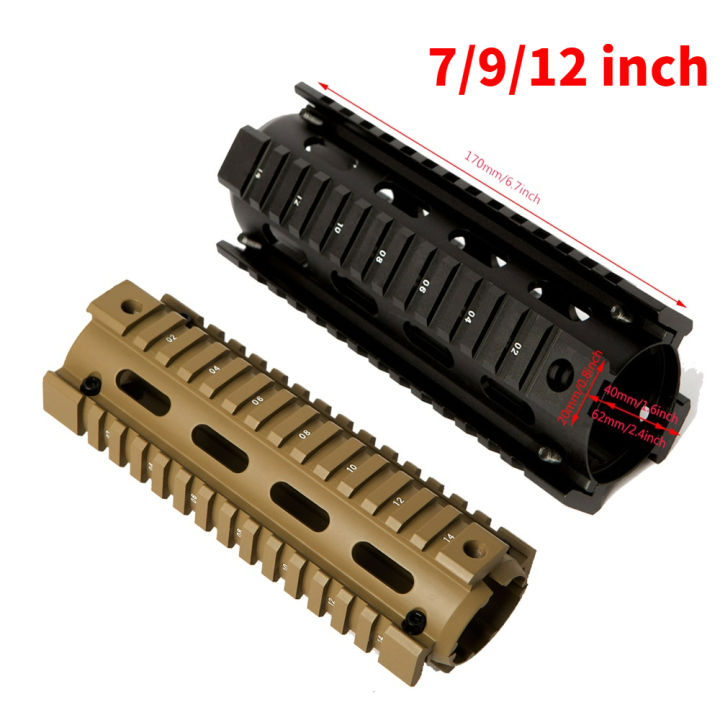 BTTOP Two-piece Design 7"/9"/12" Carbine Length F/ree Float Drop-in ...