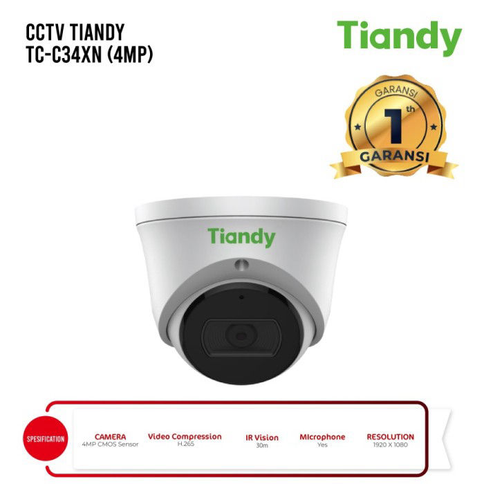 TIANDY IP CAMERA CCTV TIANDY TC-C34XN 4MP AUDIO POE ONVIF IR INDOOR ...