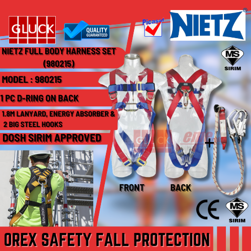 PICASAF X NIETZ Full Body Harness Set (Model- 980215) Sirim Approved | OREX SAFETY FALL ...