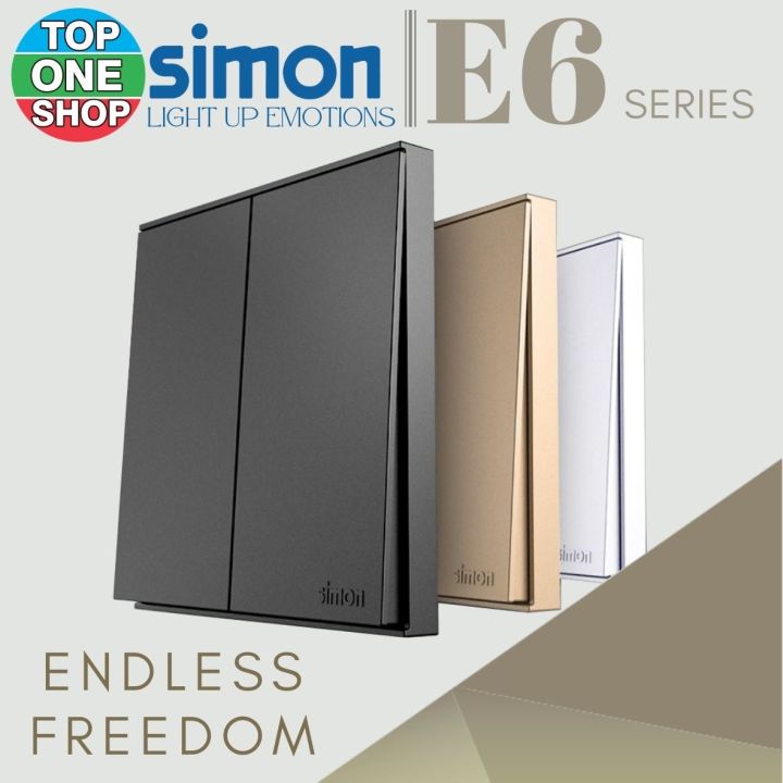Simon E6 Modern Switches & Socket 13A / Universal / 20Amp (BLACK) | Lazada