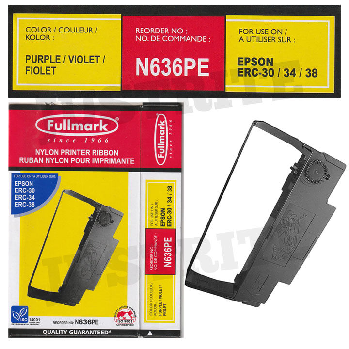 Fullmark MGK Nylon Ribbon Cashier POS N636PE N636BK for Epson ERC-30 ...
