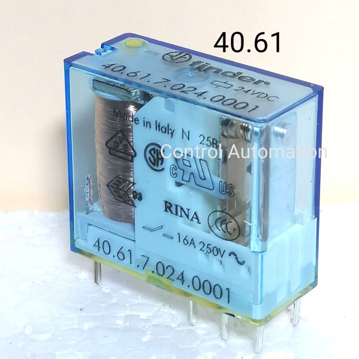 40.61 Finder 24VDC / 230VAC 8 Pin Relay SPDT 16A / 95.05 Tapak Relay ...