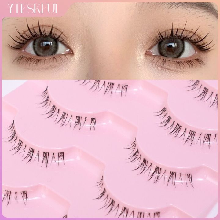 YTFSKFUI [Charming women] 6mm 5 Pairs Lower Eyelashes Natural Soft ...