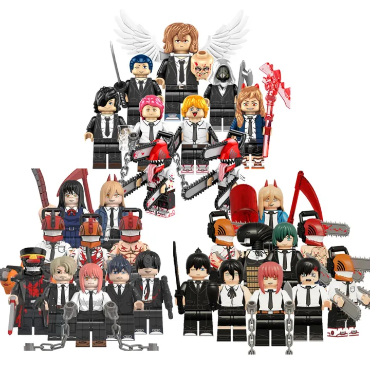 Chainsaw Man Minifigures Building Block Toy Denji Power Makima Mitaka ...
