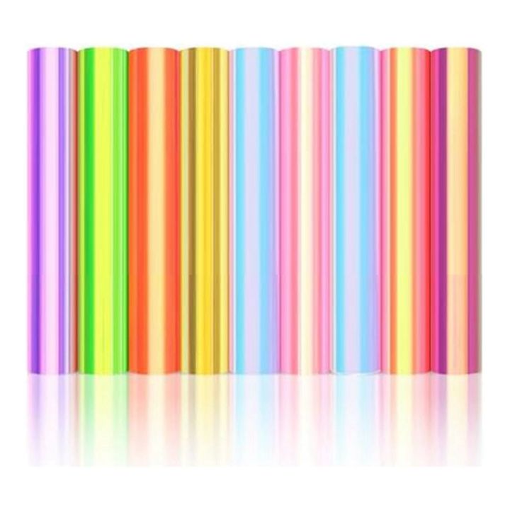 Holographic Vinyl Kit - 9 Sheets of Holographic Set Easy to Use and ...