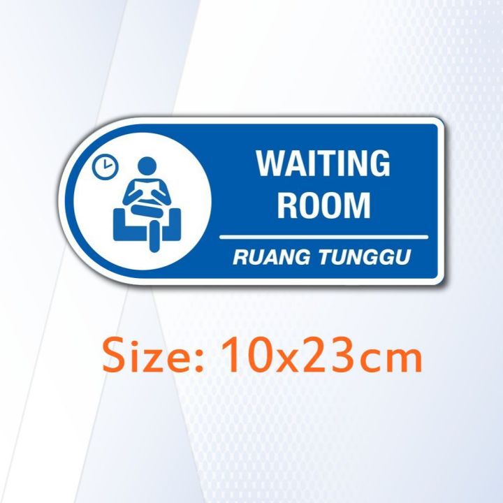 IS Sign Rambu Waiting Room Ruang Tunggu Signage PVC Tebal 5mm ...