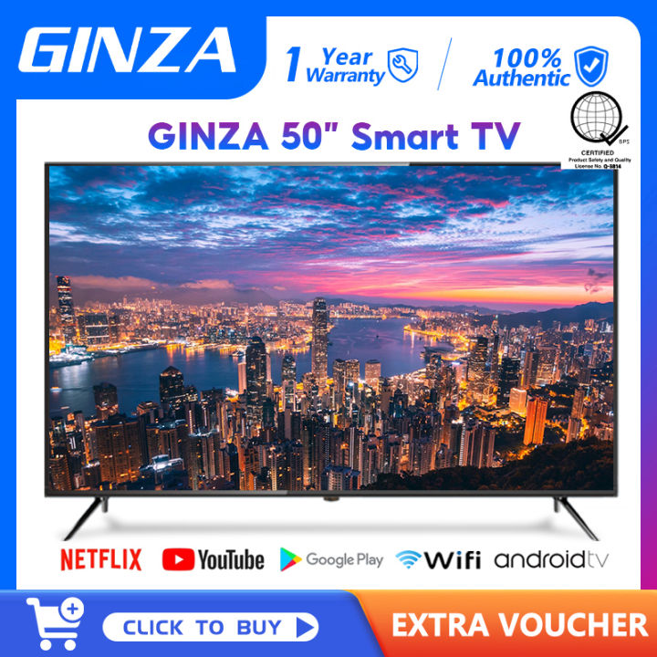 GINZA TV 50 inches Smart TV sale 55 inch Android tv 60 Inch LED TV flat screen smart tv sale FHD ...