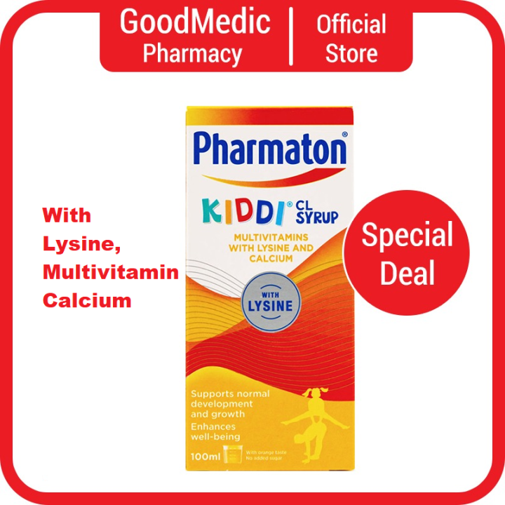 Pharmaton Kiddi CL Syrup 100ml - Exp02/2026 (Lysine, Iron, Calcium ...