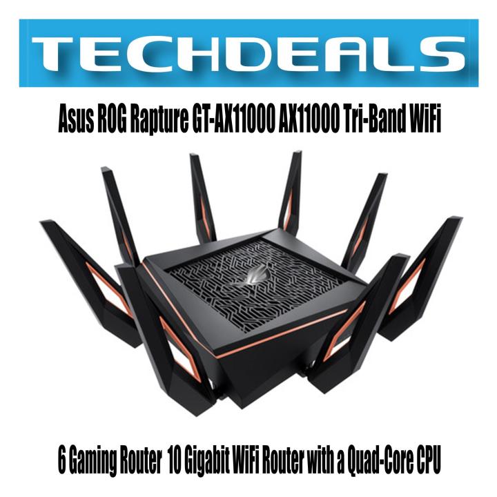 Asus ROG Rapture GT-AX11000 AX11000 Tri-Band WiFi 6 Gaming Router | 10 ...