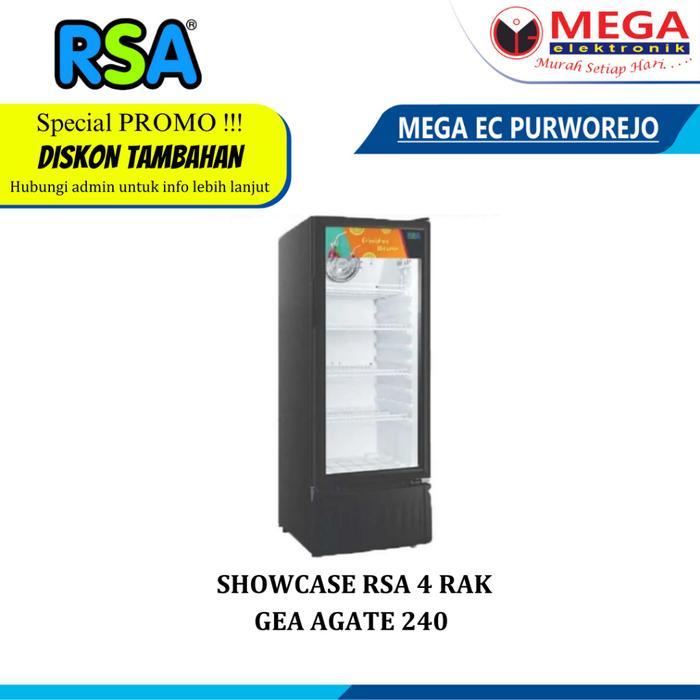 SHOWCASE RSA GEA AGATE 240 4 RAK LEMARI ES PENDINGIN MINUMAN | Lazada ...