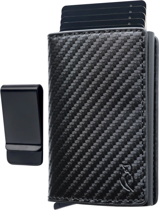 【PROTECT YOUR CARDS】Minimalist Anti-RFID Protection Slim Leather Credit ...