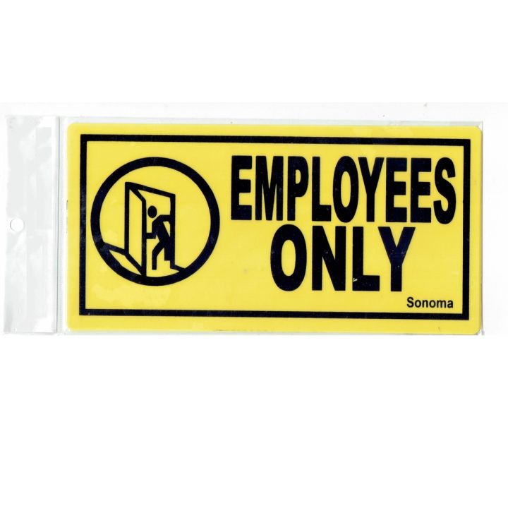 High Impact Plastic Signage 4x8 inches Employees Only Sign | Lazada PH