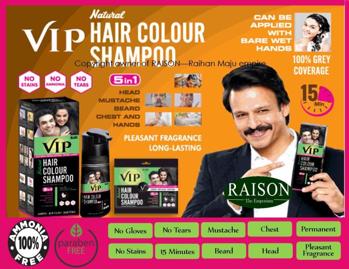VIP Limited Time offer BLACK HAIR COLOUR SHAMPOO 180ml - 100% Original ...