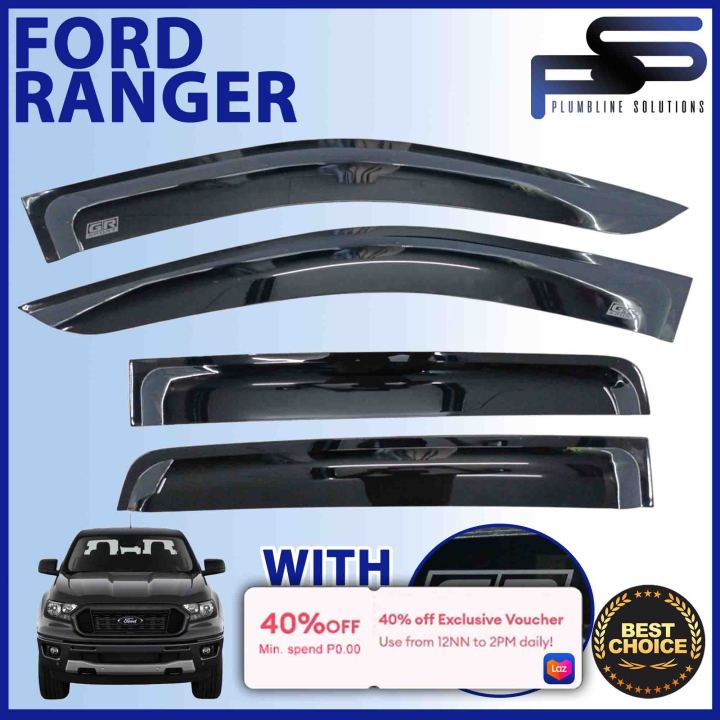 Door Visor for Ford Ranger T6 T7 T8 Wildtrak / Raptor 2012 2013 2014 ...