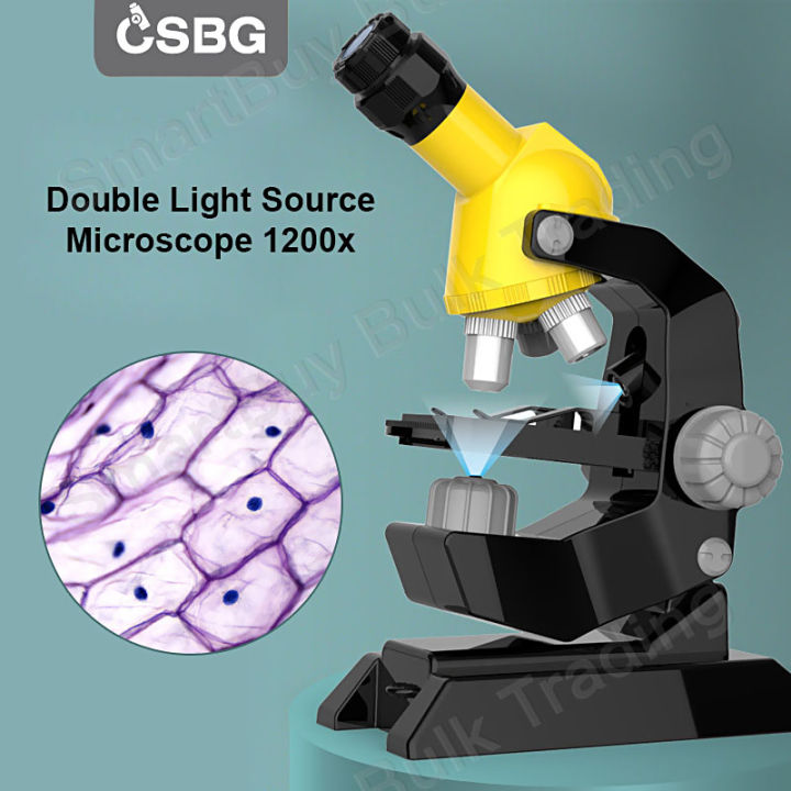 SmartBuy Microscope Educational Science Kit 1200X Magnification Dual ...
