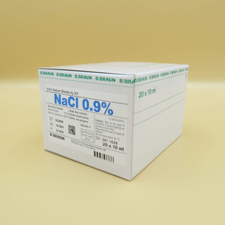 B.BRAUN SODIUM CHLORIDE NORMAL SALINE 20x10ml (BOX) [EXP:06/2028] | Lazada
