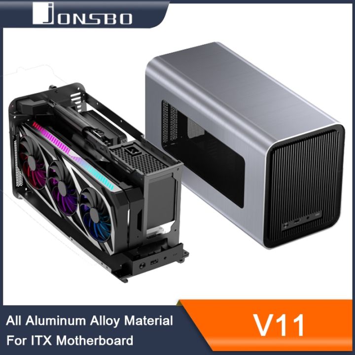 JONSBO V11 PC Case All Aluminum Alloy Home Computer Case Pull-Out High-Efficiency Ventilation ...