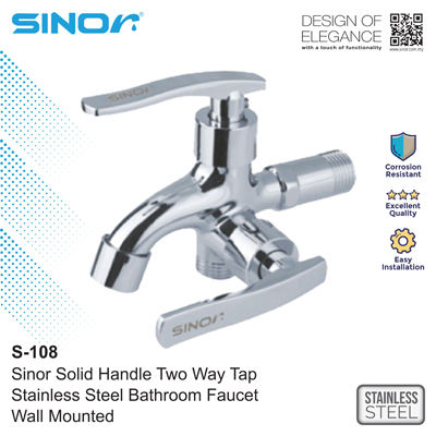 SINOR S-108 SOLID HANDLE TWO WAY TAP | Lazada