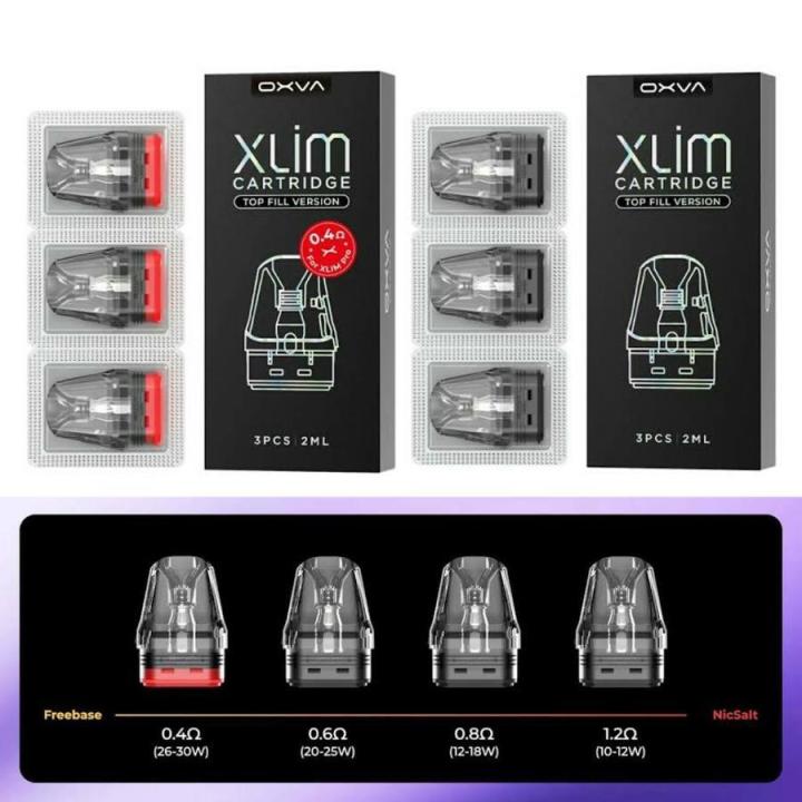 AUTHENTIC CARTRIDGE XLIM PRO V3/PRO 0.4 0.6 0.8 1.2 OHM by Oxva - HARGA ...