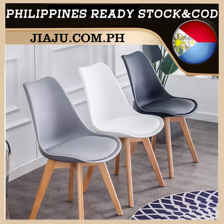 Nordic Style Dining Chair Home Chair Backrest Chair Simple Casual Comfortable Solid Wood Fabric ...