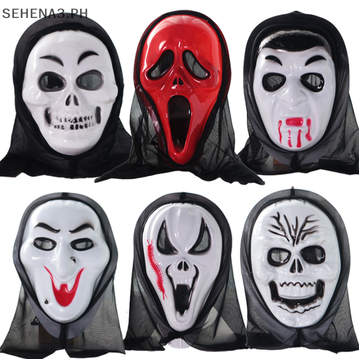 SEHPH Halloween Horror Demon Half Face Mask Cosplay Mask Halloween ...