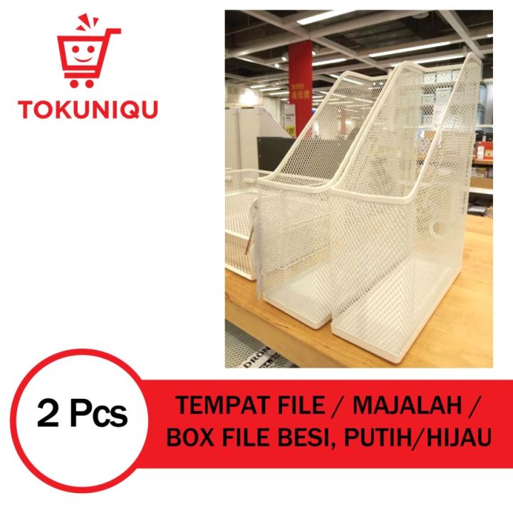 Box File Besi Jaring Magazine Tray Tempat Dokumen Majalah 2 Sekat ...