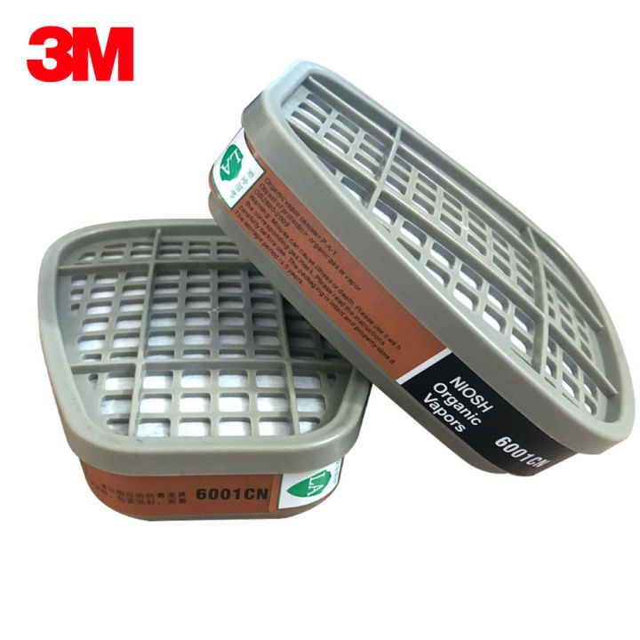 3M 6001 2ชิ้น/เซ็ต กล่องกรองเหมาะสำหรับ6800 6200 7502หน้ากากป้องกันแก๊ส ...