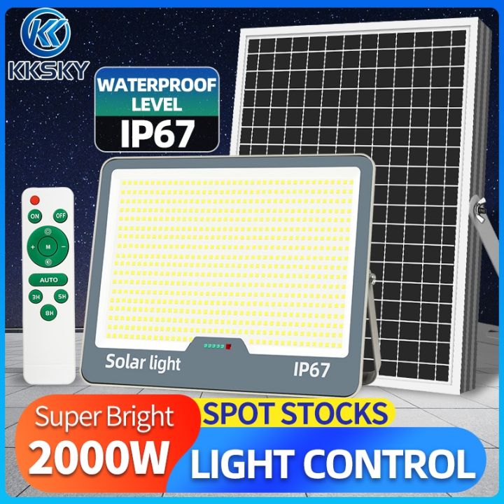 Original KKSKY 2000W Solar Light Outdoor Waterproof Solar flood Light ...