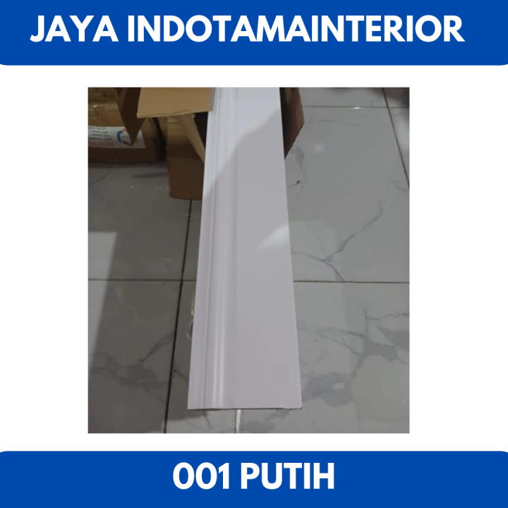 Lis Plint Lantai Plank PVC Panjang 395 cm Harga Per Batang - 001 PUTIH ...