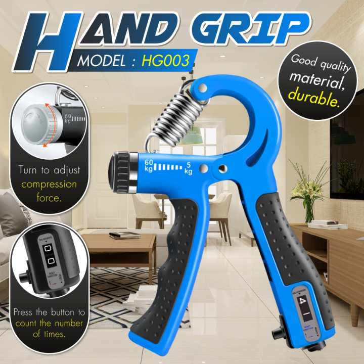 BG Sport Gripper R-Shape Adjustable And Countable Hand Grip Strength ...