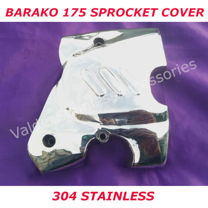 304 RDS STAINLESS , KAWASAKI BARAKO SPROCKET COVER "STRIPE LOGO ...