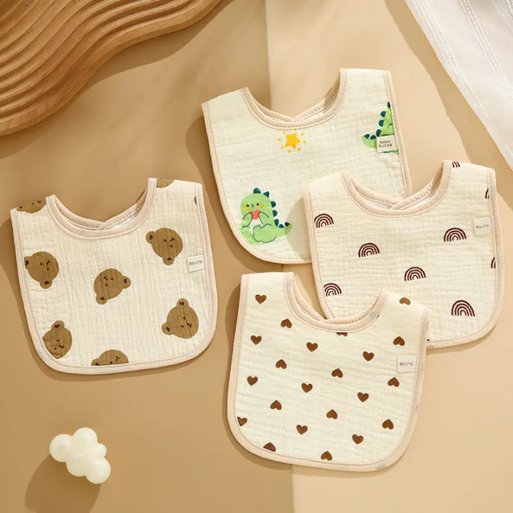 Pure Cotton Child U Shaped Bib Waterproof Saliva Towel Anti-Vomiting ...