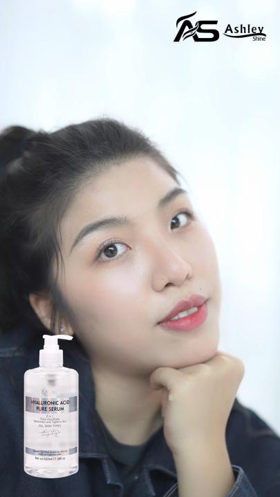 Ashley Shine ACID Hyaluronic Pure Serum 2 in 1 Face and Body Moisturizes Tightens Skin 520ml ...