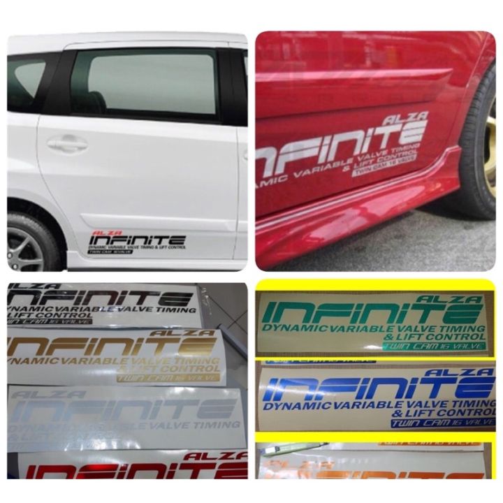 infinite stiker untuk perodua alza.(kiri dan kanan)alza | Lazada