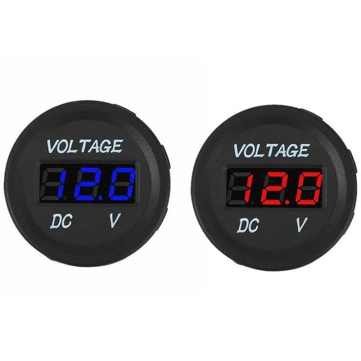 DC 5V-48V LED Digital Voltmeter Tester Monitor รถรถจักรยานยนต์ ...