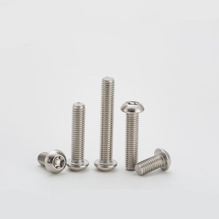 10/50x M2.5 M3 M4 M5 M6 304 stainless steel Six Lobe Torx Button Round Head with Pin Tamper ...