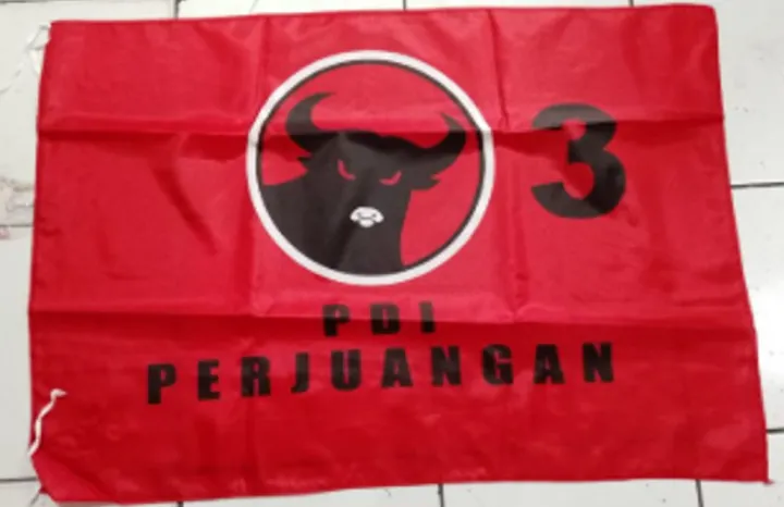 BENDERA PARTAI PDI TERBARU UKURAN 60 X 90 MINIMAL PEMBELIAN 100 PCS ...