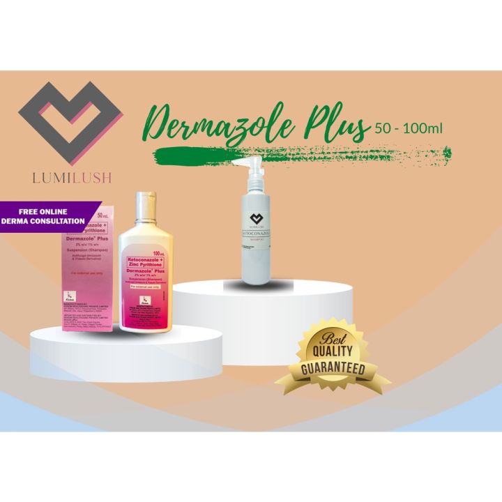 Dermazole Plus Suspension Antifungal Shampoo 50ml / 100ml / LUMI LUSH ...