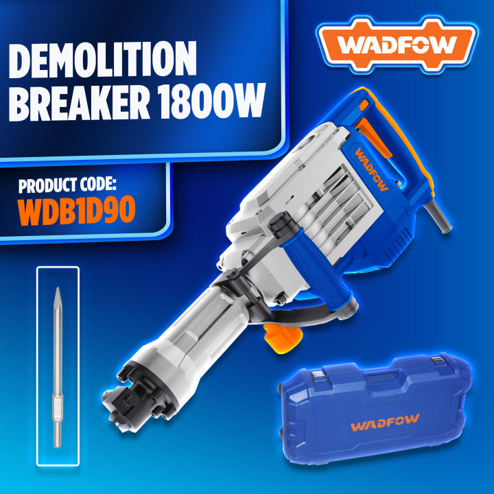 WADFOW 1700W Demolition Breaker Chipping Jack Hammer with Chisel Hex ...