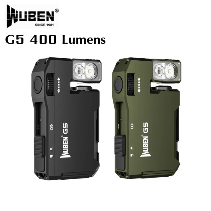 WUBEN G5 EDC Flashlight 400Lumens Portable Pocket Mini Light Waterproof ...